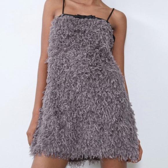 Zara | Dresses | Last Chance Zara Feather Dress | Poshmark